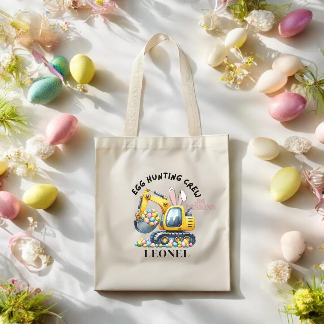 Custom Easter Tote Bags Personalized Easter Bag Easter Gift Ideas Boy ...