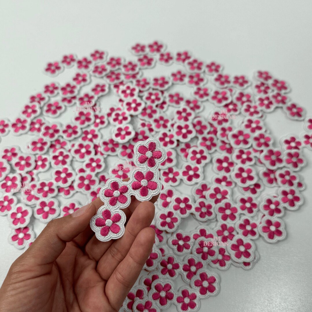 Pink Flower Patch iron on Patch Preppy Patch Patches for Trucker Hat ...