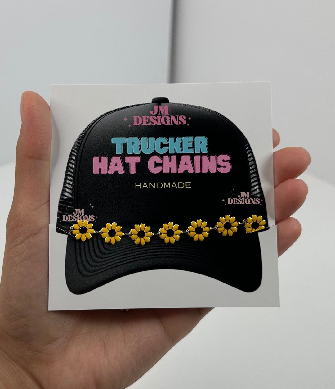Trucker Hat Chains| Sunflower Hat Chain| Hat Accessories| Trendy Chains ...