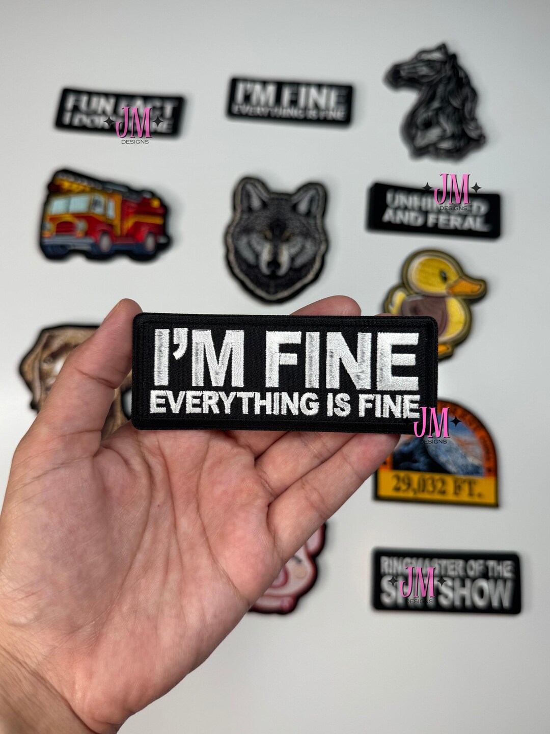 I'm Fine Everything is Fine Iron on Patch |iron on |bold Patch| Funny ...