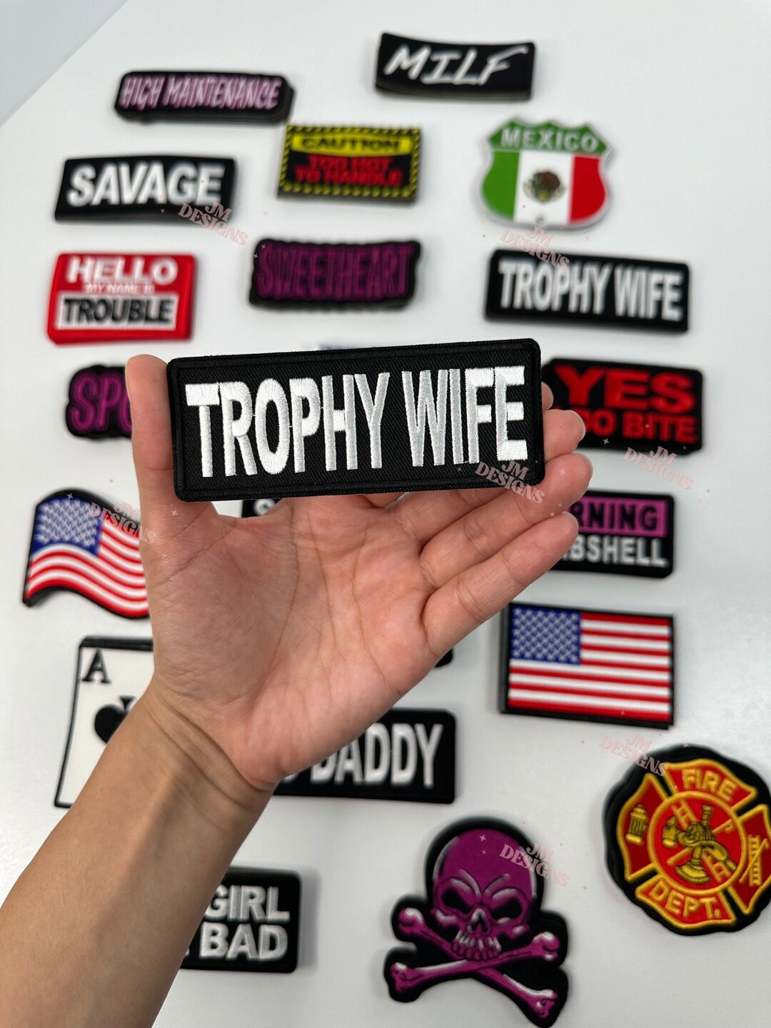 Trophy Wife Iron on Patch |iron on |bold Patch| Funny Patches | Hat Bar ...