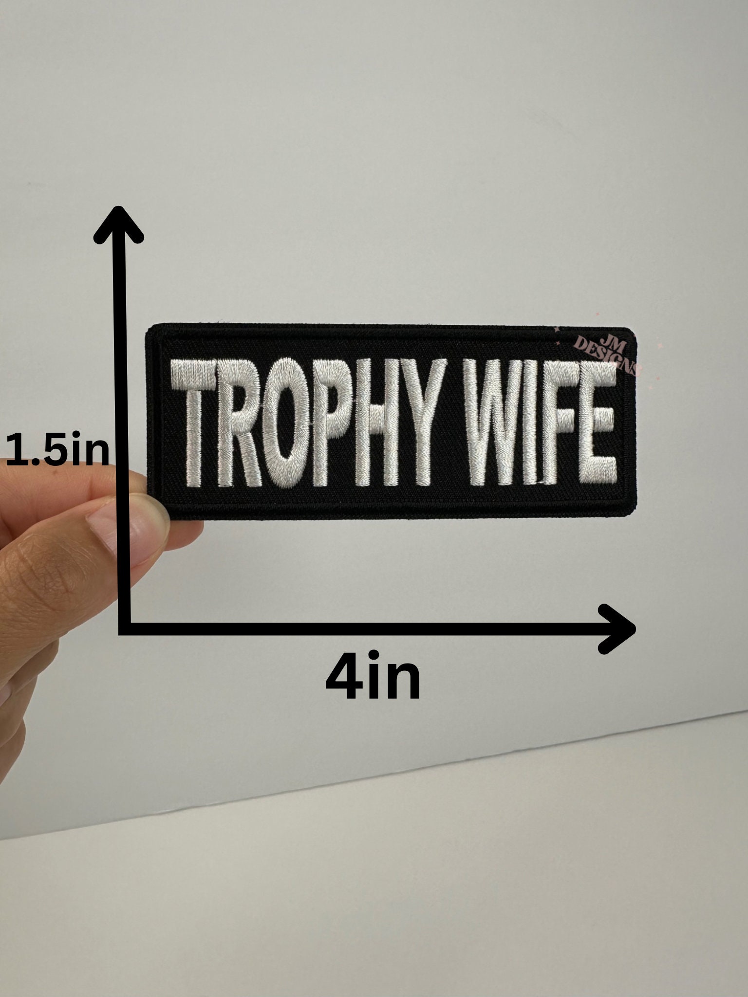 Trophy Wife Iron on Patch iron on bold Patch Funny Patches Hat ...