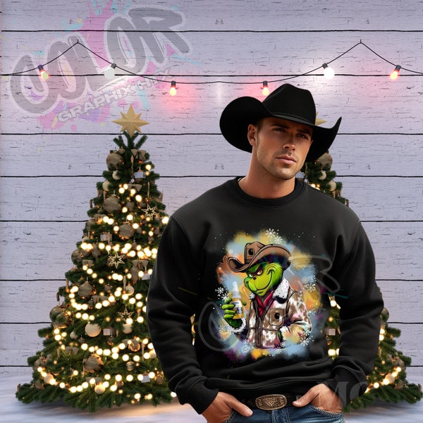 Grinch With Cowboy Hat - Etsy