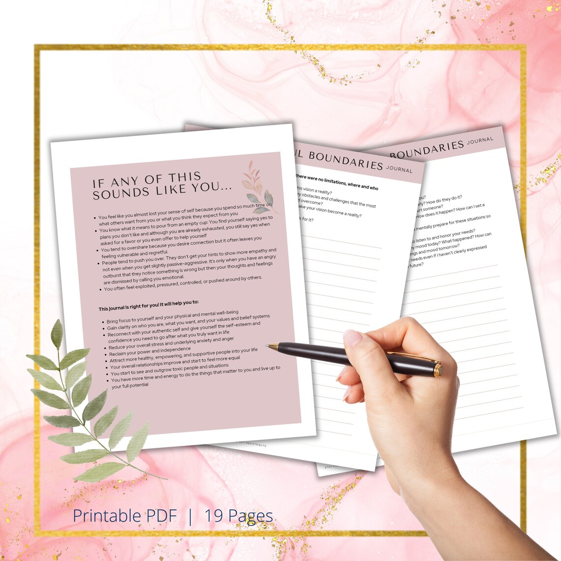 Boundaries Journal, Boundary Setting, Setting Healthy Boundaries ...