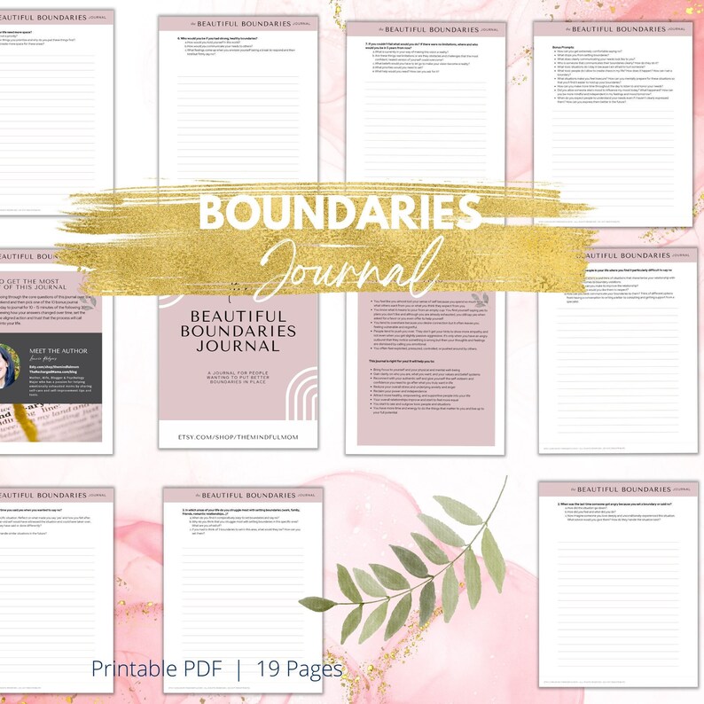 Boundaries Journal, Boundary Setting, Setting Healthy Boundaries ...