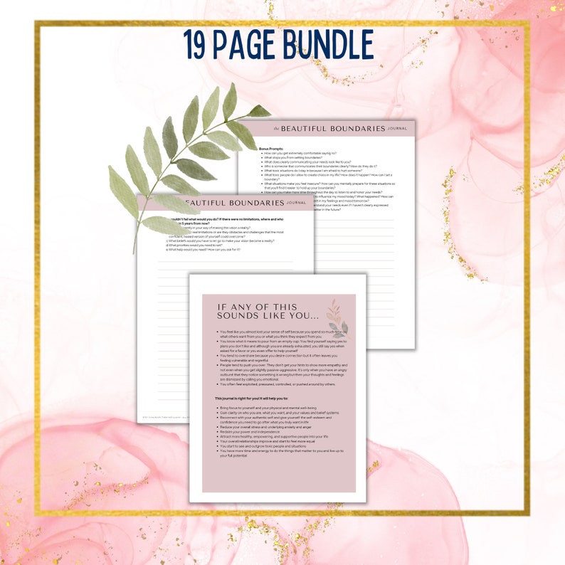 Boundaries Journal, Boundary Setting, Setting Healthy Boundaries ...