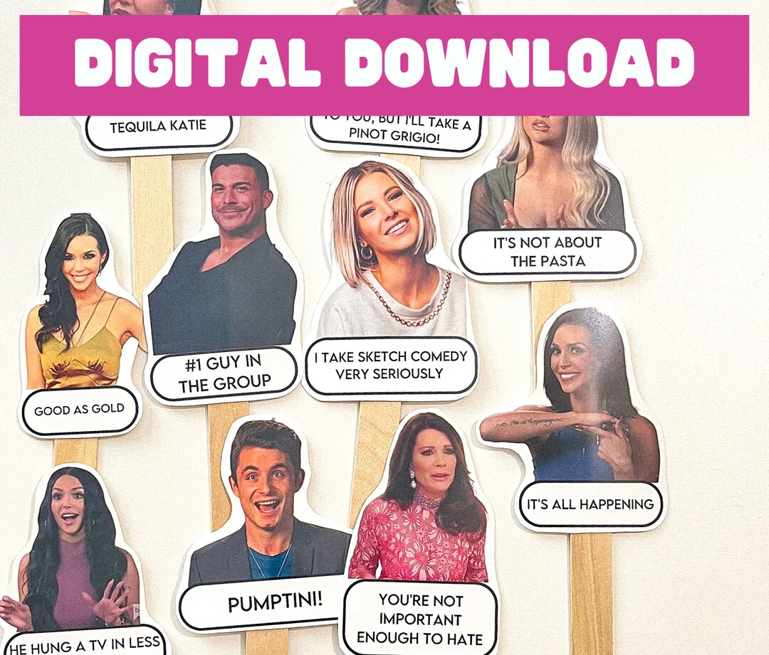 VPR | Vanderpump Rules Photo Booth Props | Bravo TV Party Decor | Pump ...