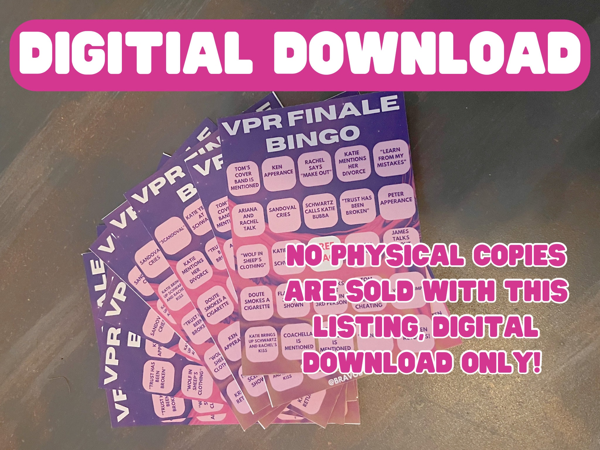 Vanderpump Rules Season 10 Finale Bingo Game DIGITAL DOWNLOAD - Etsy