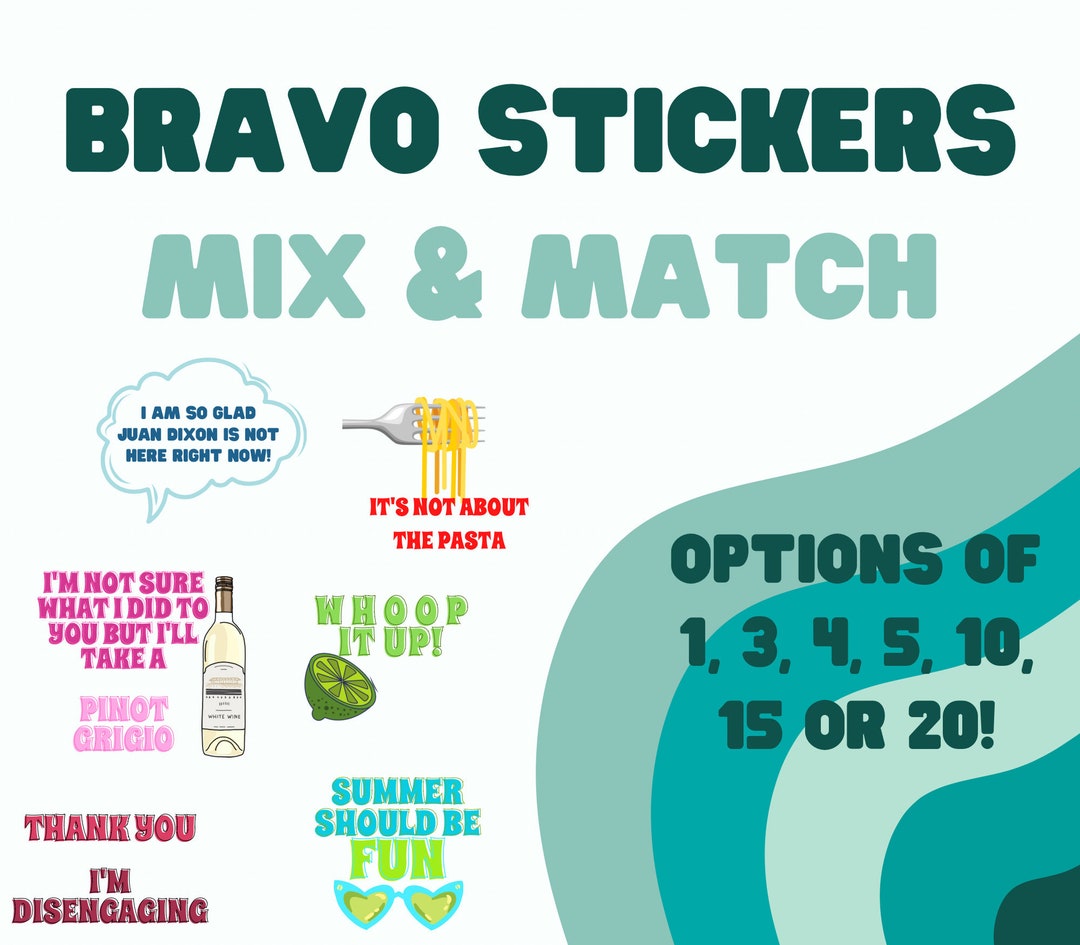MIX & MATCH Bravotv Housewives/vpr/summer House Sticker Set options of ...