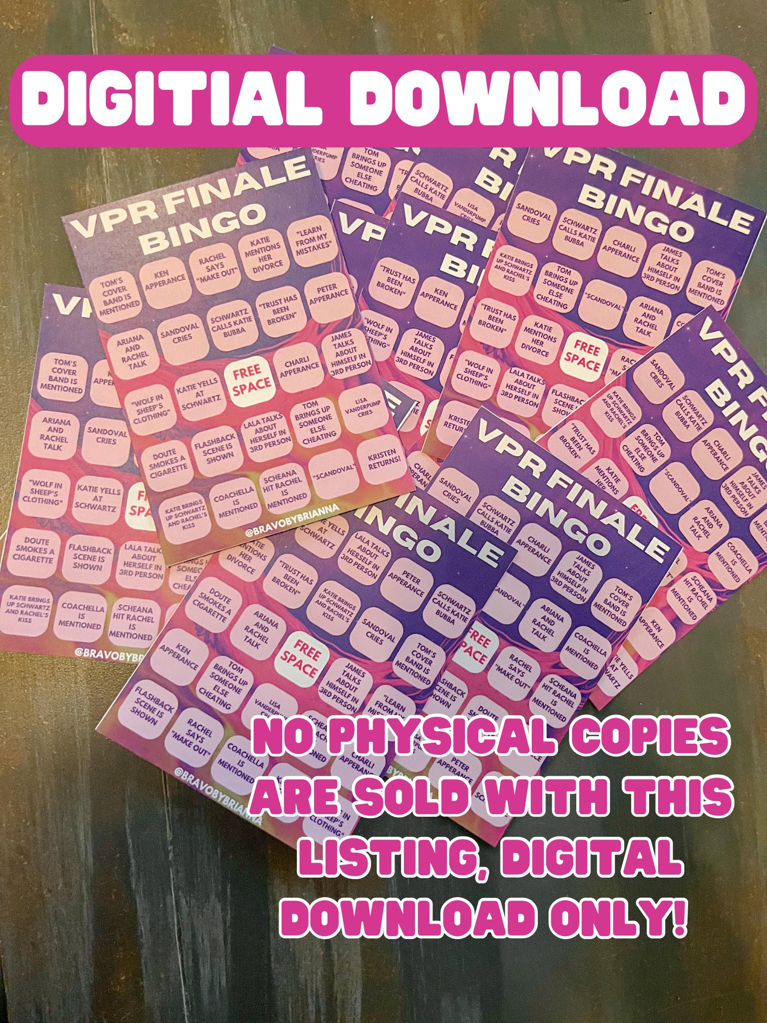 Vanderpump Rules Season 10 Finale Bingo Game DIGITAL DOWNLOAD - Etsy