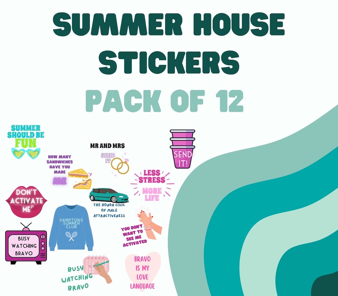Summer House Stickers - Bravo TV - Summer Should Be Fun - Sticker Set ...