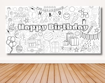 24 X 36 Large Coloring Poster Bookshelf - Etsy