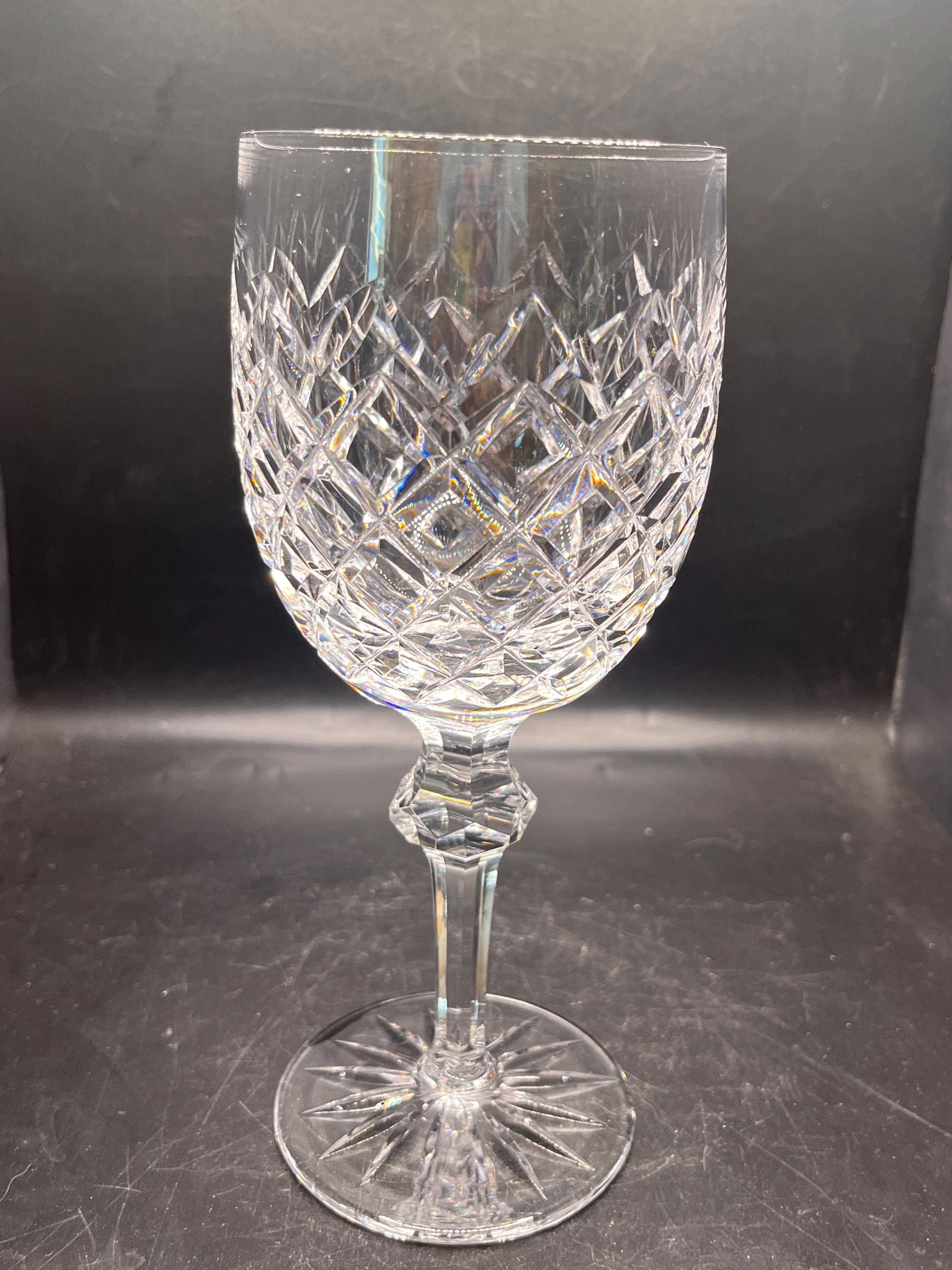 Vintage Waterford Powerscourt Water or Wine Glass, Cut Crystal ...