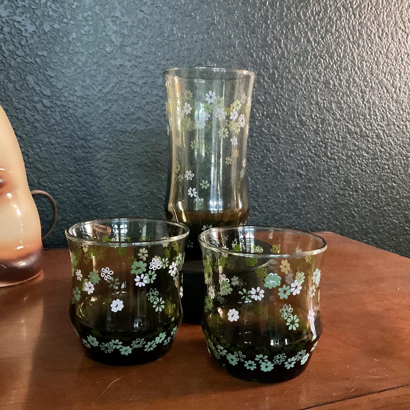Green Libby Water Glasses - Etsy