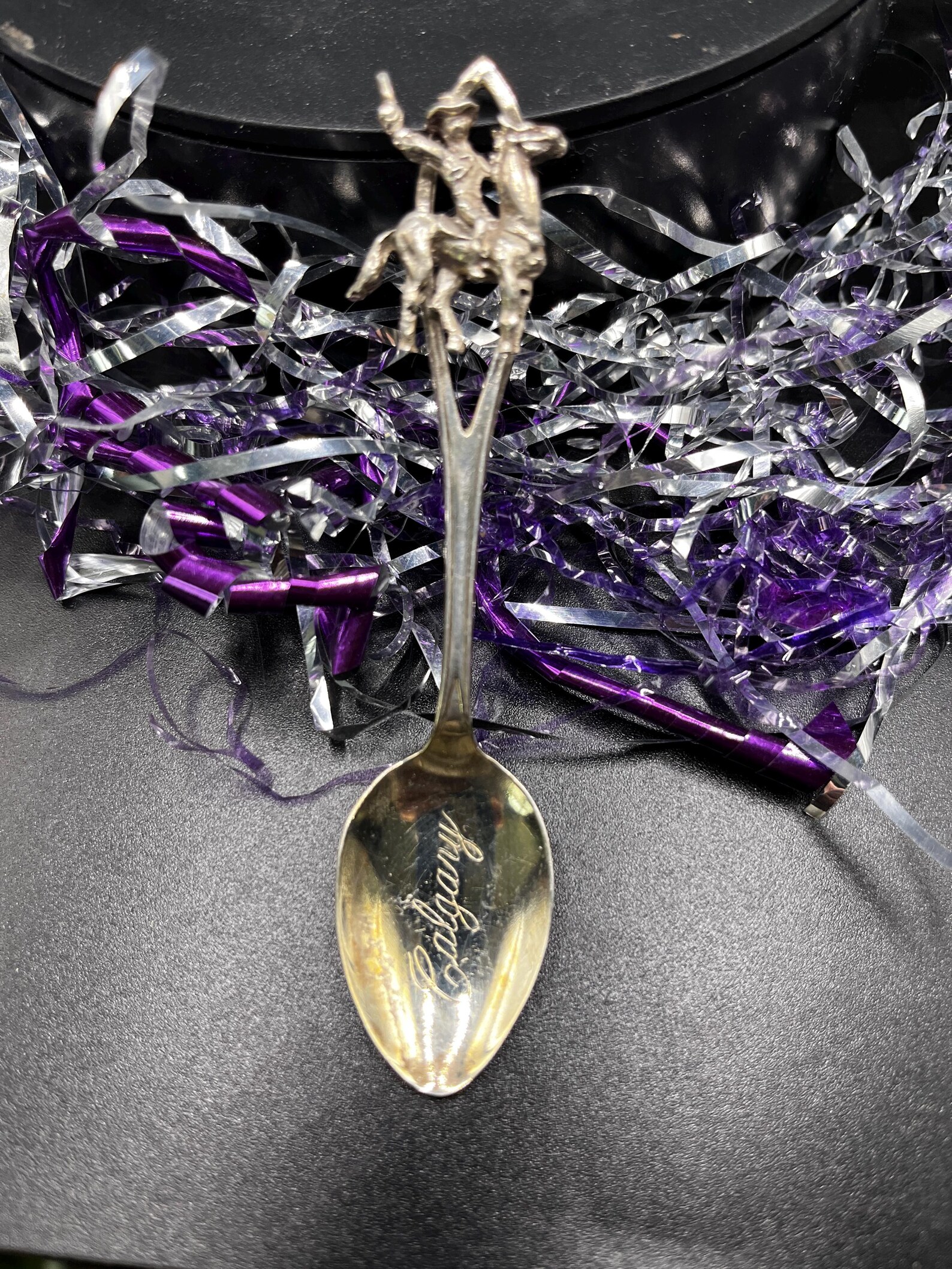 RARE Vintage / Antique Sterling Silver Collector Souvenir Spoon Calgary ...