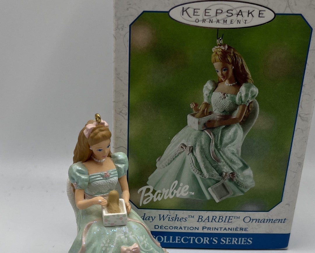 Hallmark Keepsake Birthday Wishes Barbie Ornament. Beautiful Teal ...