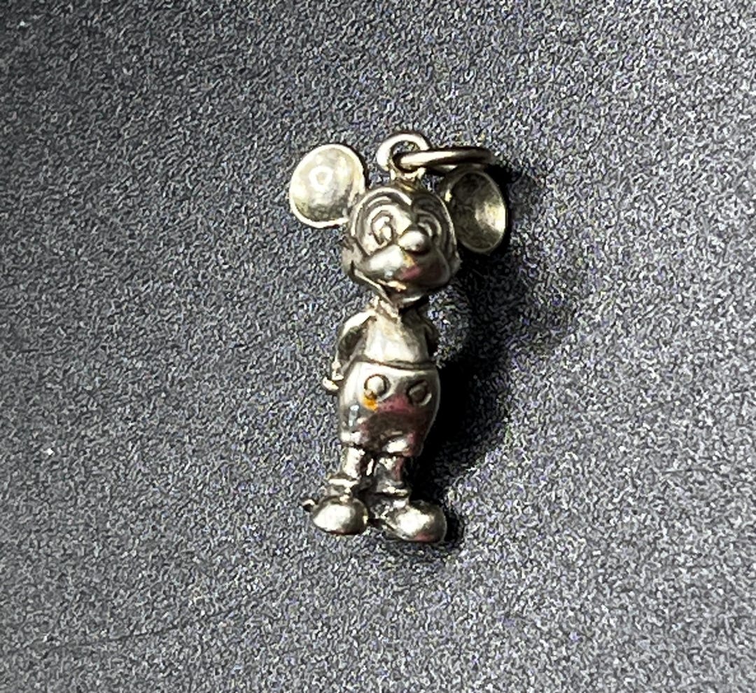 Vintage Sterling Silver Mickey Mouse Charm for Necklace or Bracelet ...