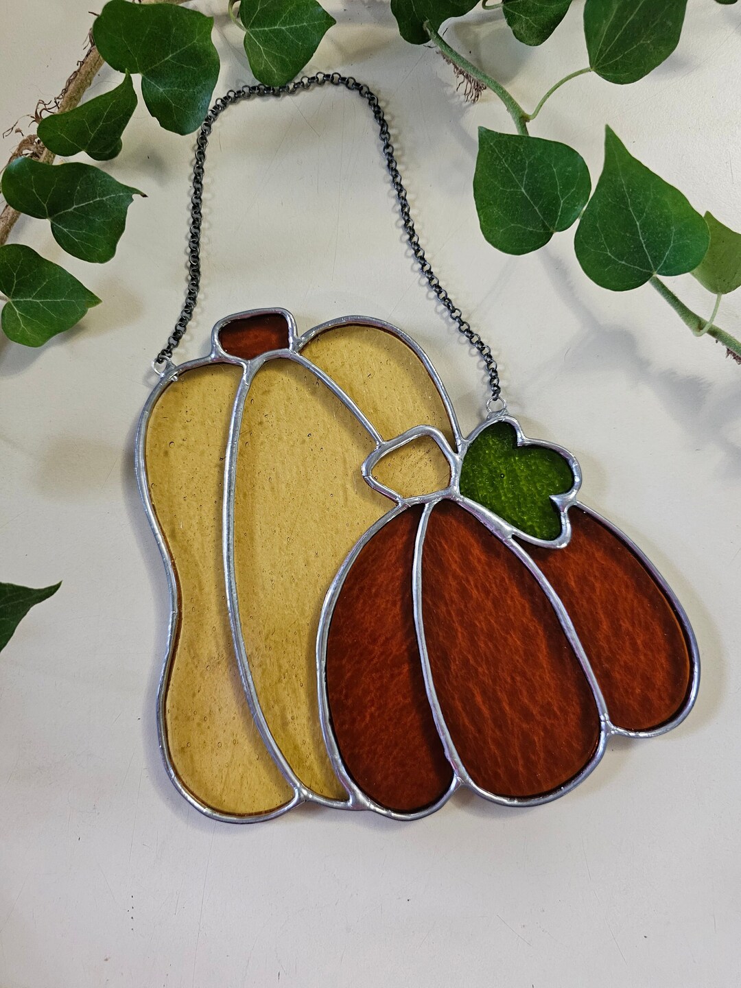 Stained Glass Pumpkin Fall Decor - Etsy