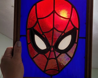 Spiderman Stain Glass - Etsy