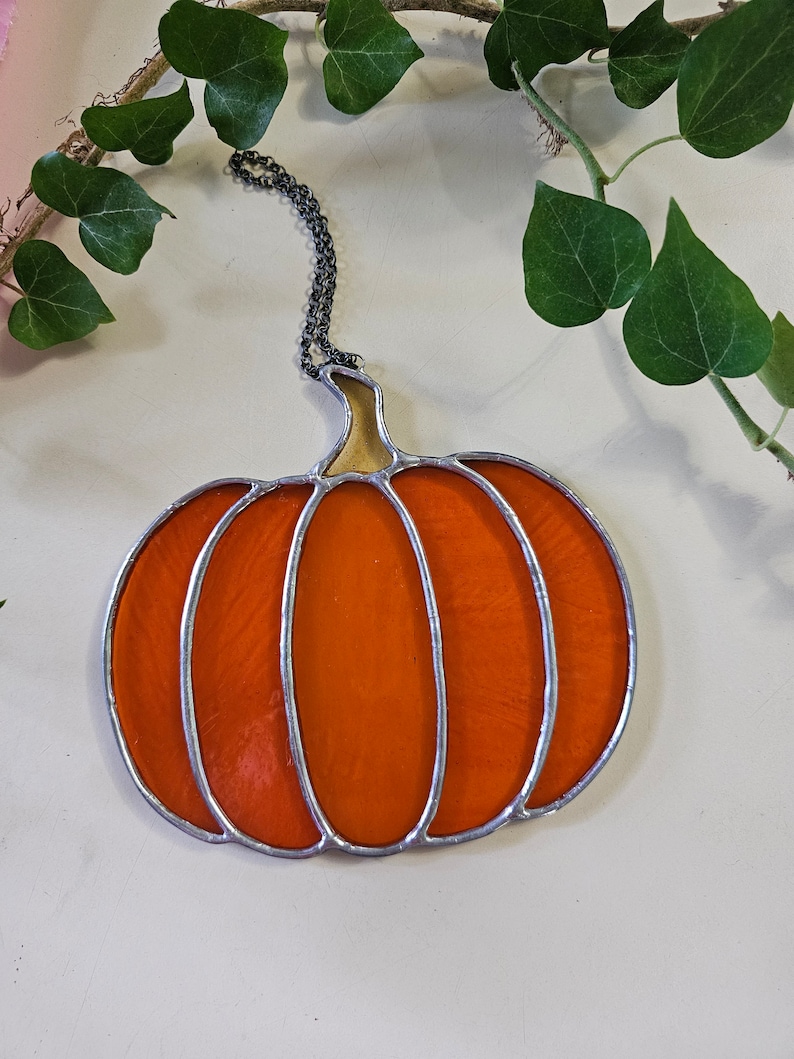 Stained Glass Pumpkin Fall Decor - Etsy