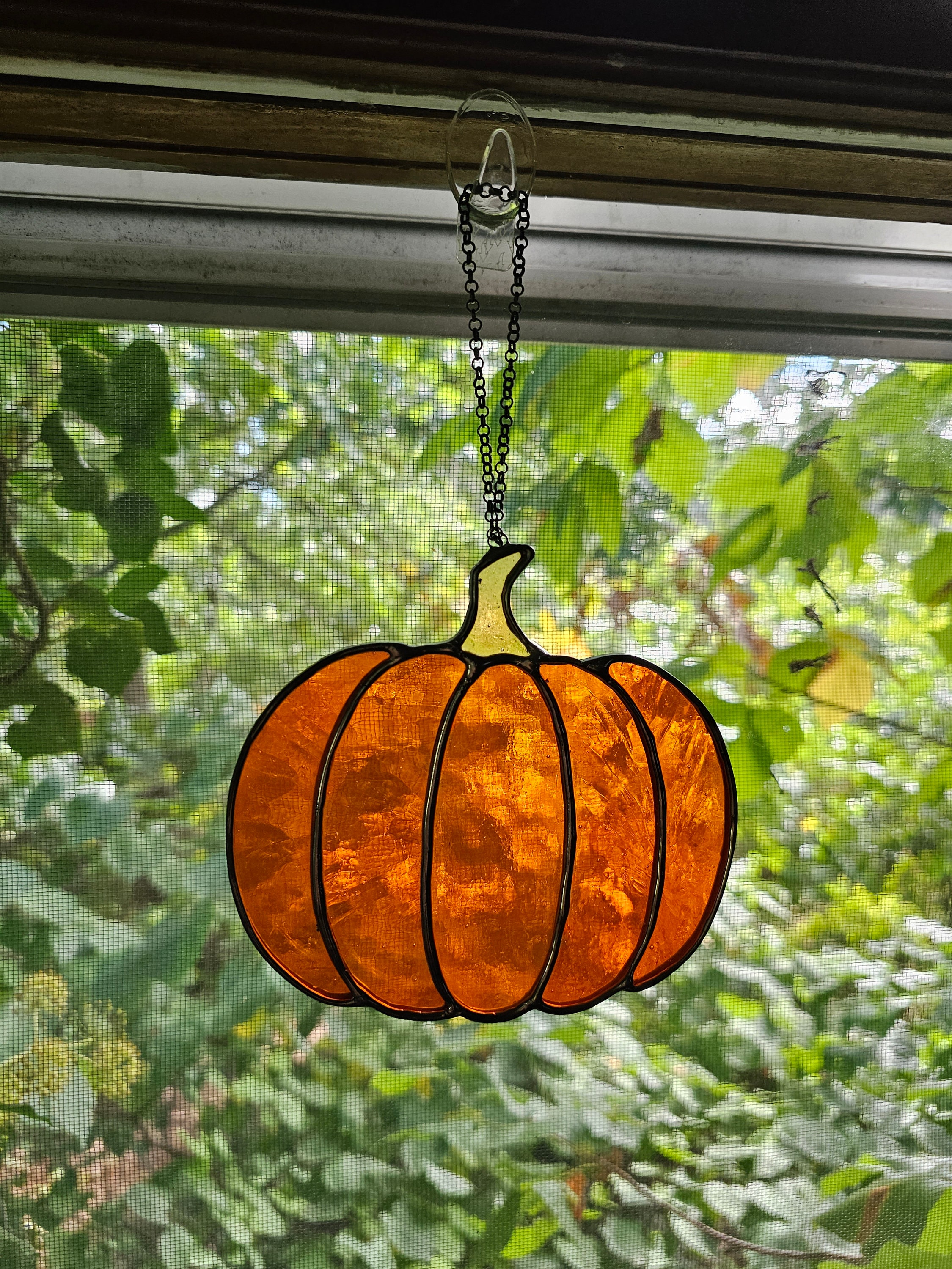 Stained Glass Pumpkin Fall Decor - Etsy