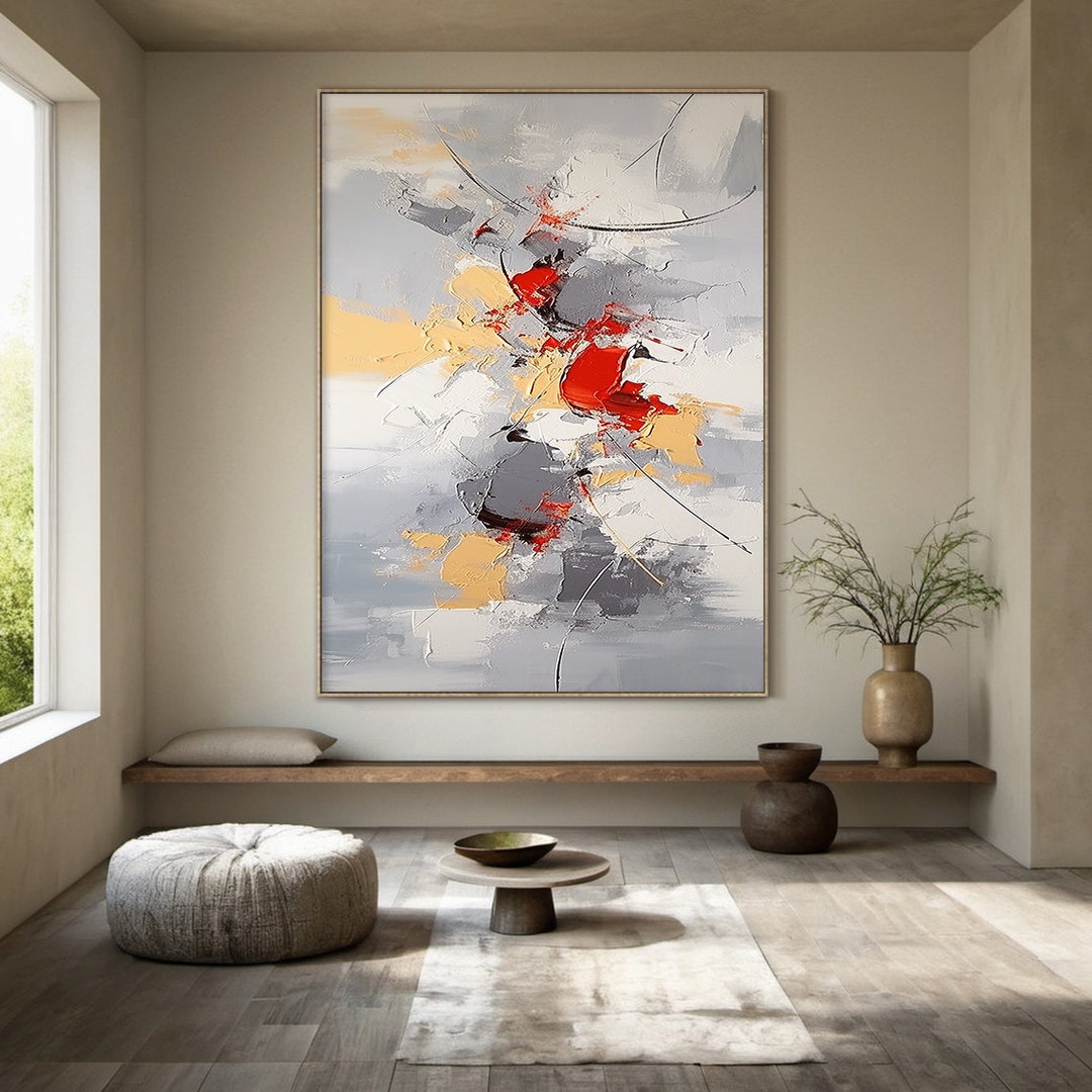 Multicolor Wall Decor, Original Abstract Texture Painting, Stylish and ...