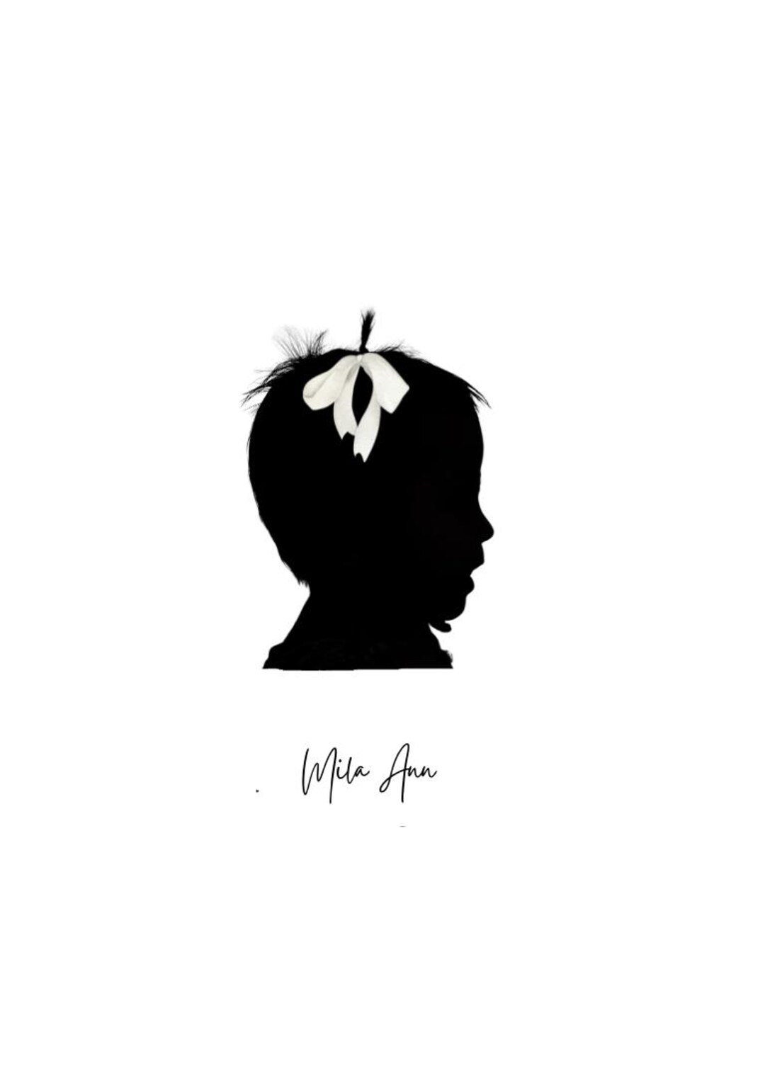 Custom Silhouette Portrait / Black Shadow Portrait / Timeless Decor - Etsy