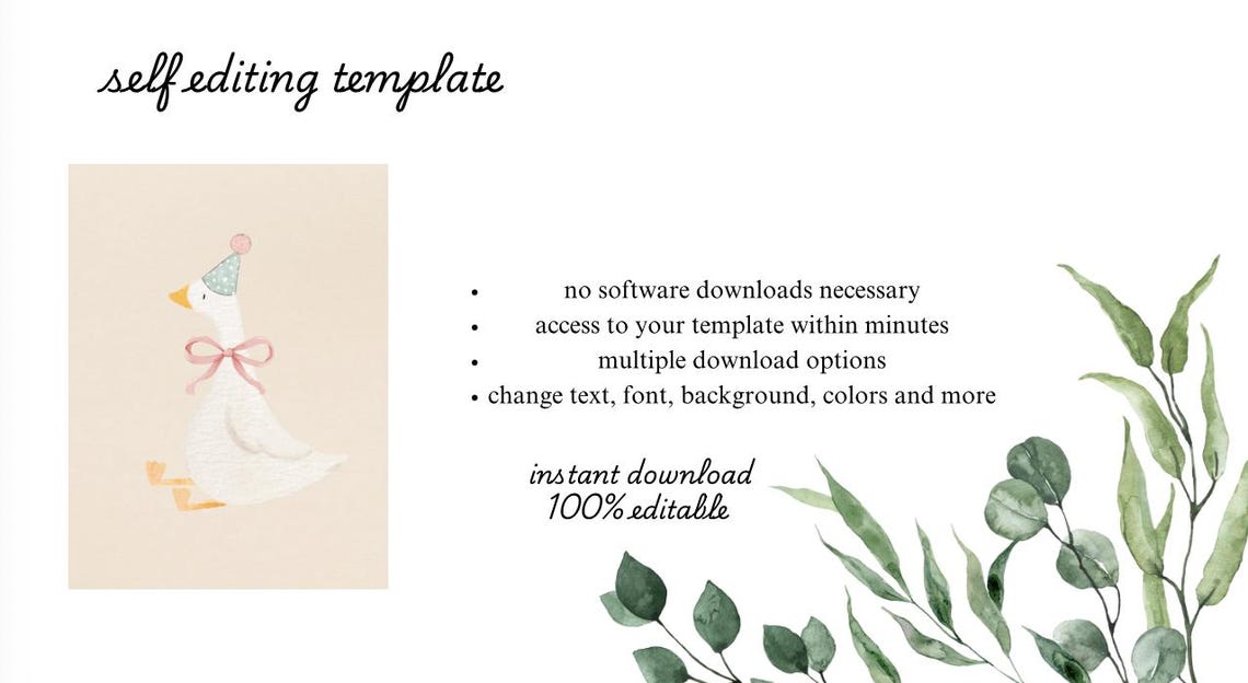 One Silly Goose Poster / Goose PDF Template Poster - Etsy UK