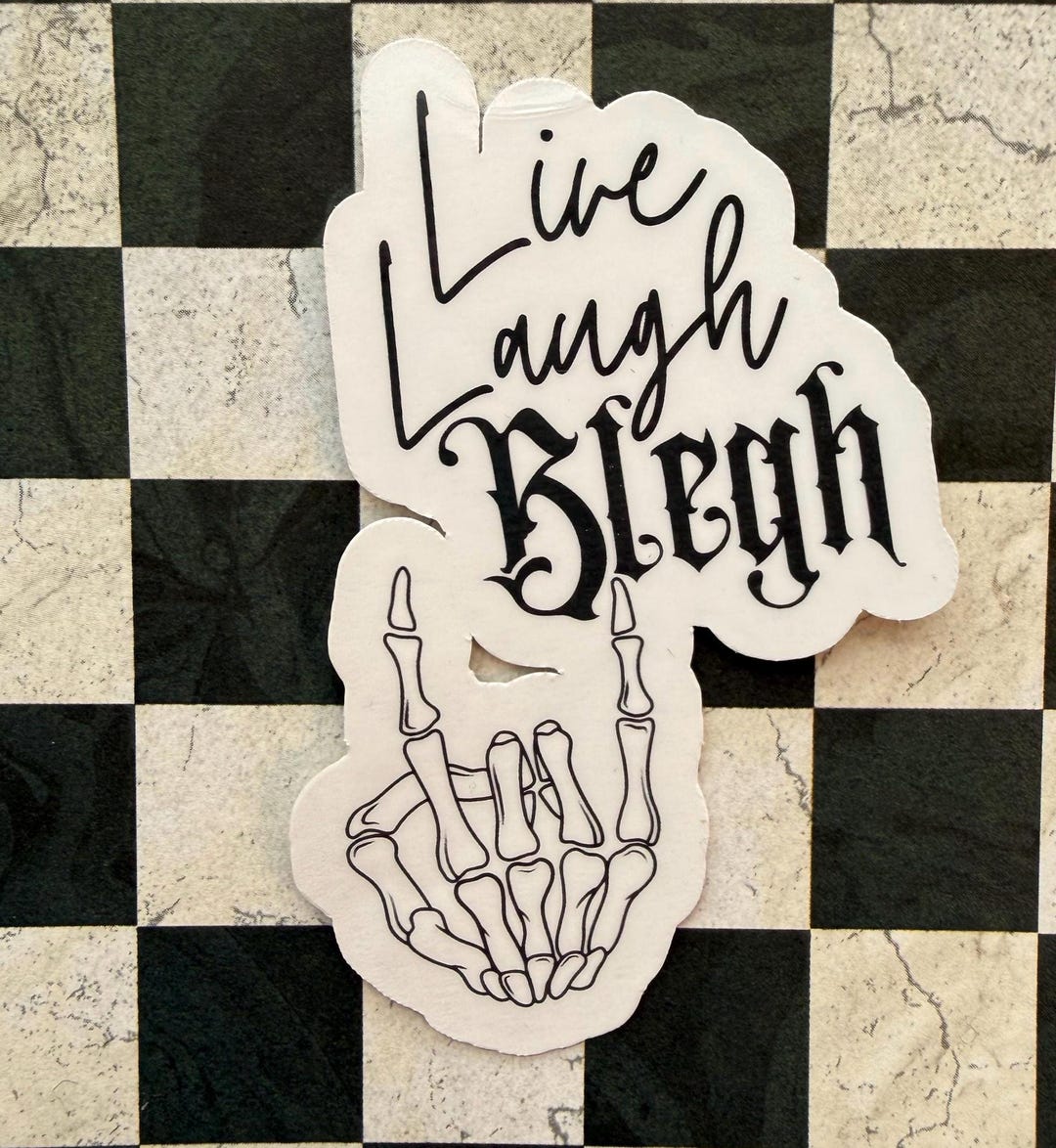 Live Laugh Blegh Sticker – Funny Metal Decal (water-resistant) - Etsy