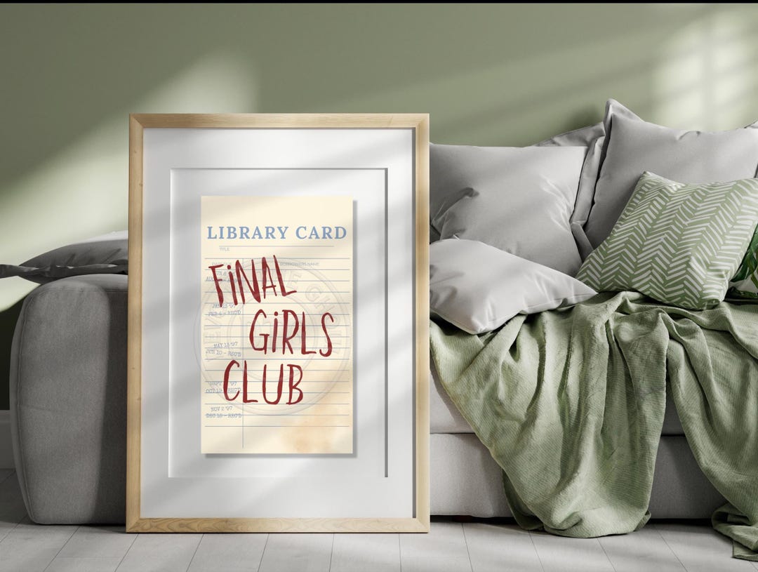 Final Girls Club Library Card Print: Spooky Horror Movie Wall Art ...