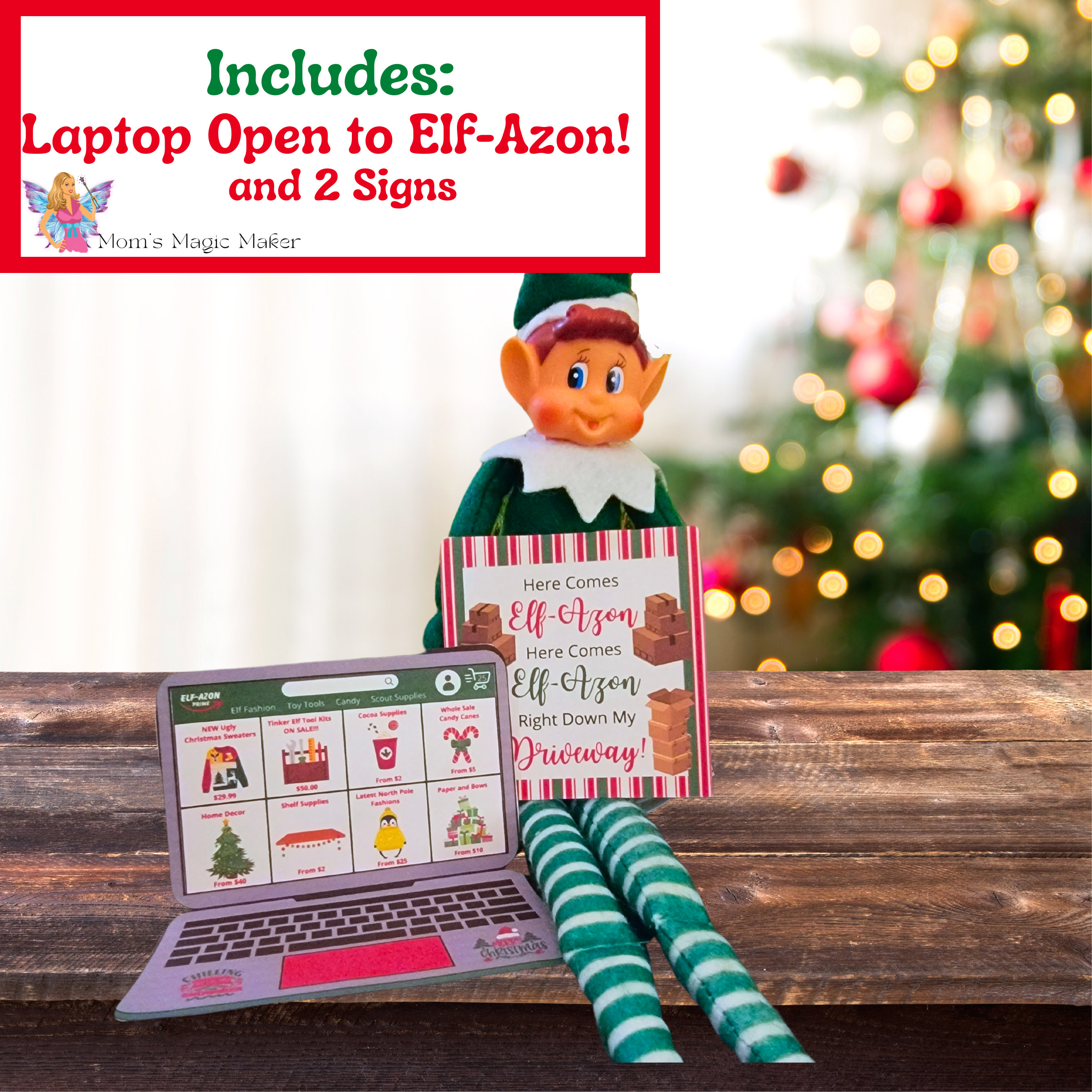 Elf-azon Delivery Truck and Boxes Bundle for Christmas Elves, Instant ...