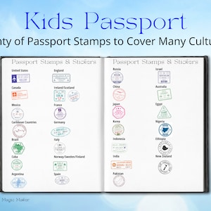 World Cultures Passport Activity * Passport for Kids Instant Download ...