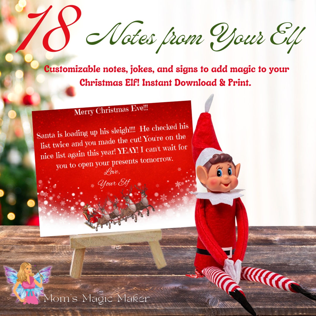 18 Customizable Elf Notes – Editable Printable Pack for Christmas Magic ...