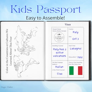 World Cultures Passport Activity * Passport for Kids Instant Download ...
