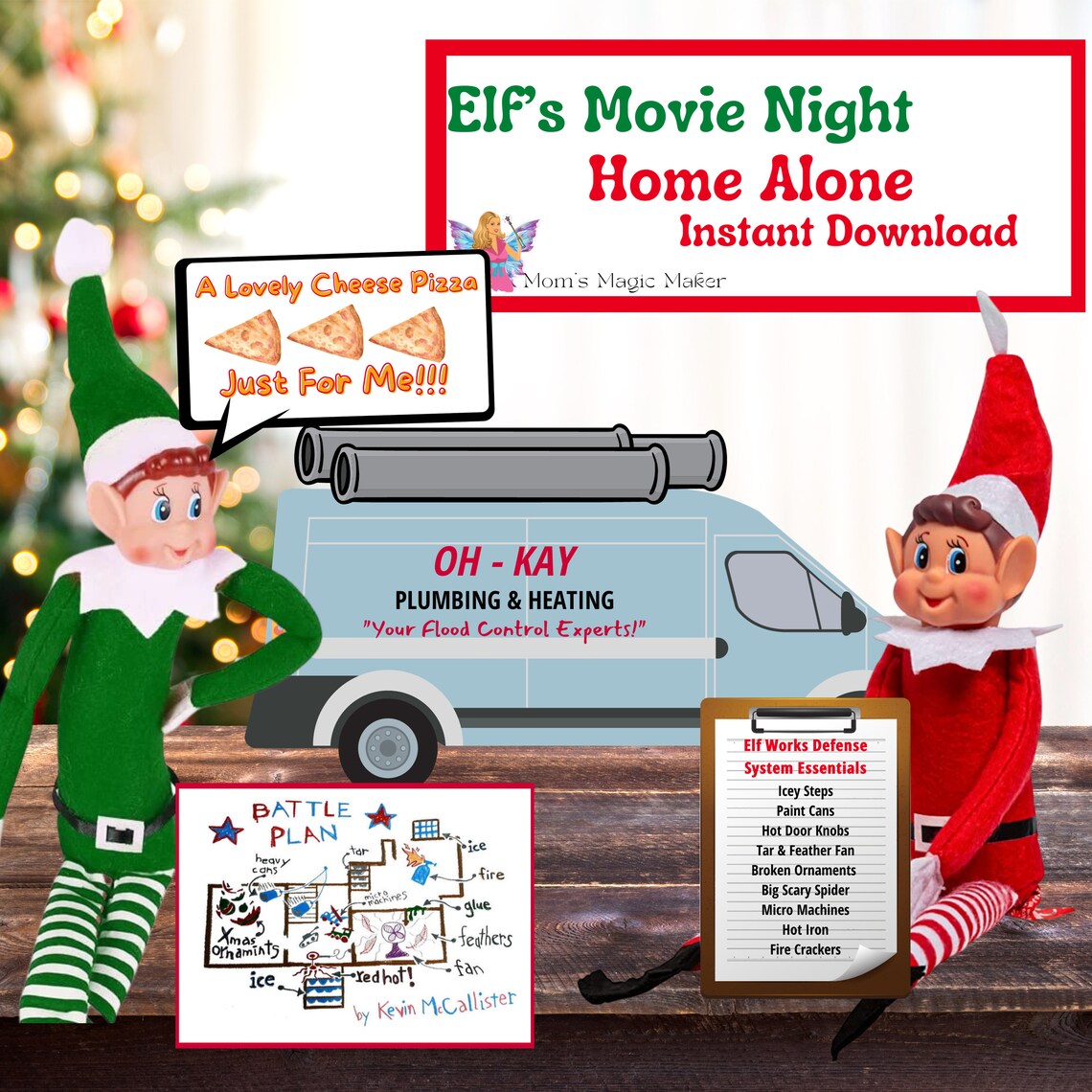 Elf's Movie Night - Home Alone * Printable * Instant Download - Etsy