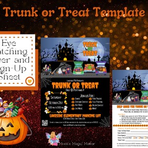 Trunk or Treat Template Bundle * Pta/pto/booster Clubs * Editable ...