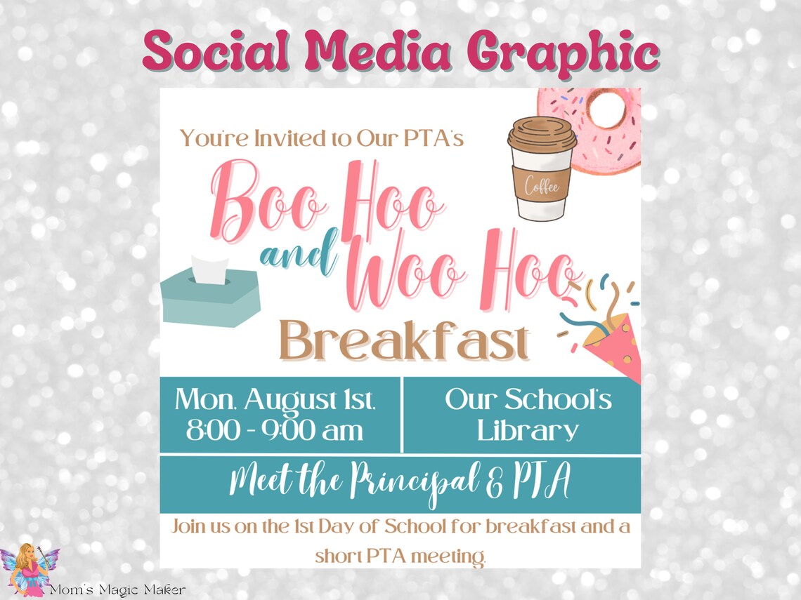 Boo-hoo Woo-hoo Breakfast Template Bundle Editable Flyer & Social Media ...