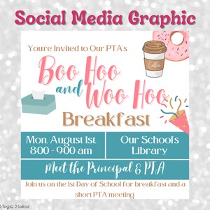 Boo-hoo Woo-hoo Breakfast Template Bundle | Editable Flyer & Social ...