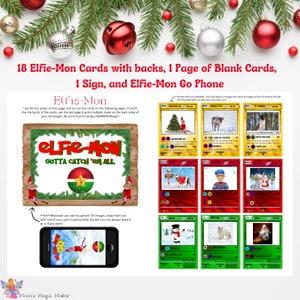Elfie-mon * Printable Card Game for Christmas Elf * Instant Download - Etsy