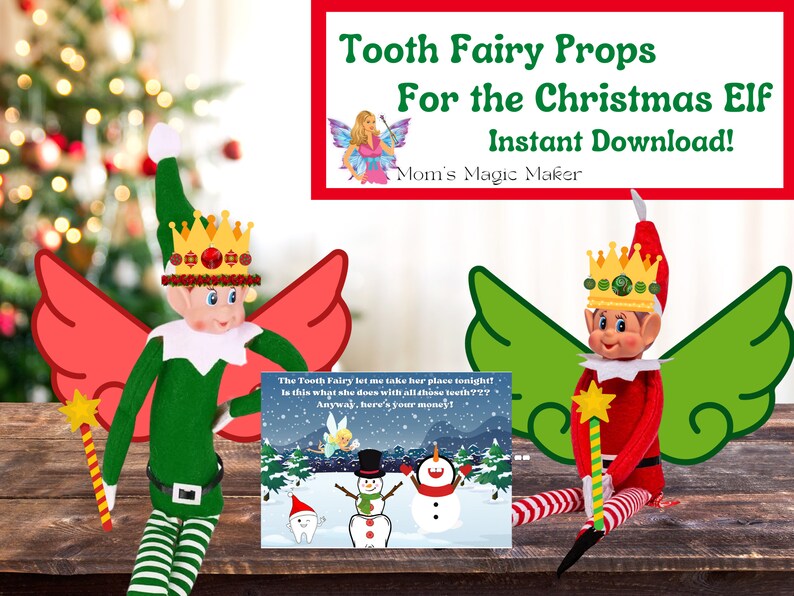 Tooth Fairy Note and Prop for Christmas Elf * Printable * Instant ...