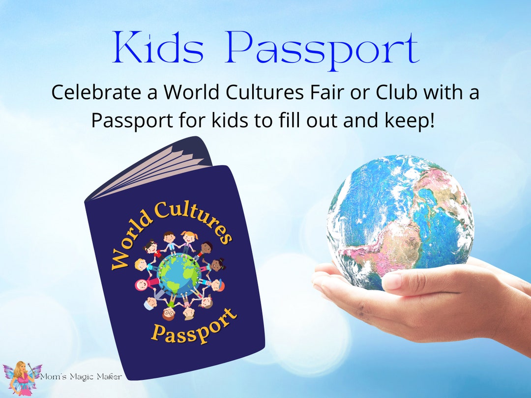 World Cultures Passport Activity * Passport for Kids Instant Download ...
