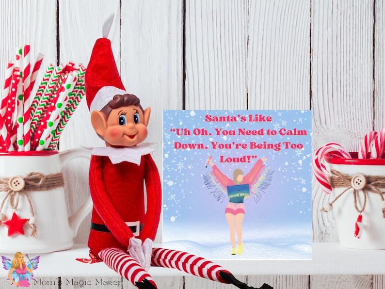 Elfie is a Swiftie Taylor Swift Inspired Elf Signs Swiftie - Etsy UK