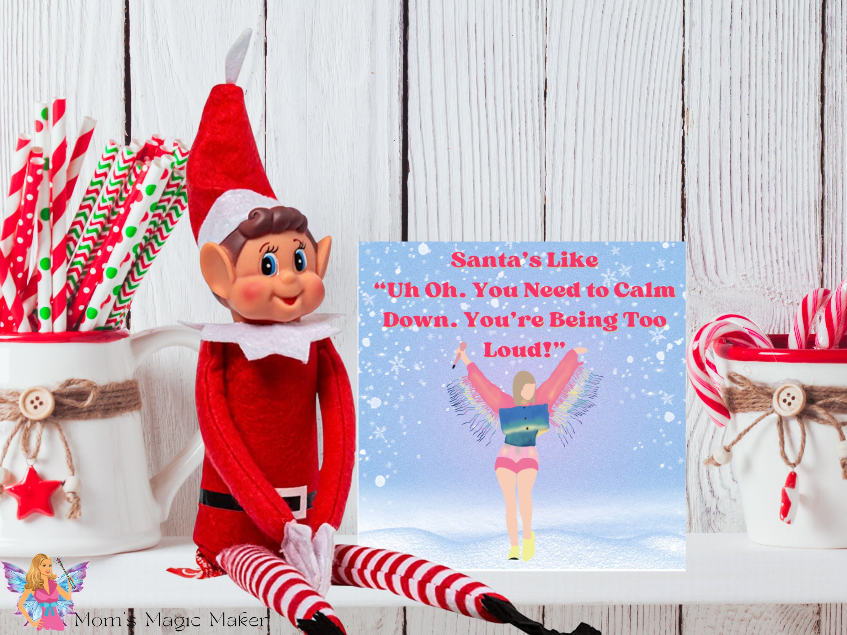 Elfie is a Swiftie Taylor Swift Inspired Elf Signs Swiftie - Etsy