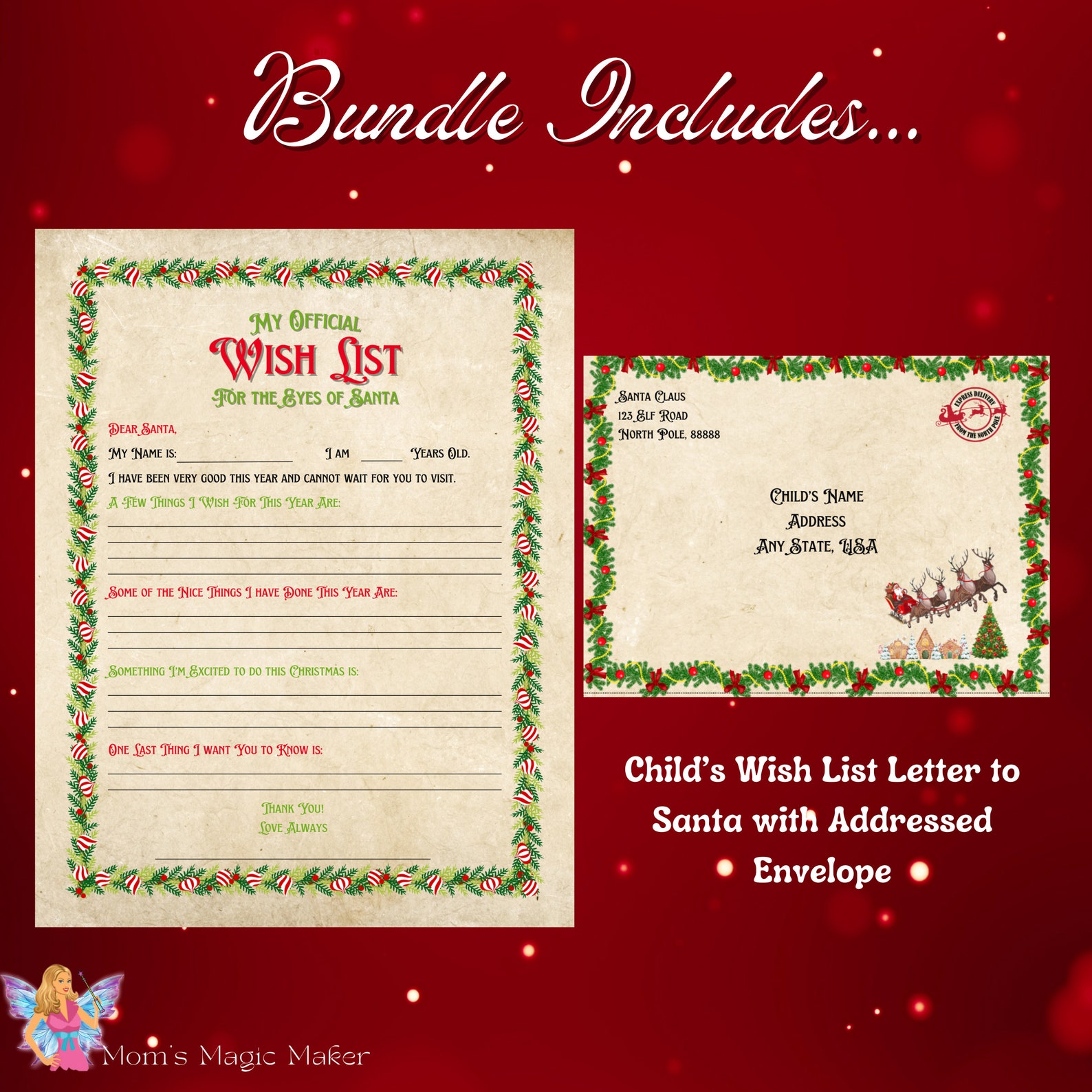 Official Nice List Notice Bundle, Letter From Santa, Nice List ...