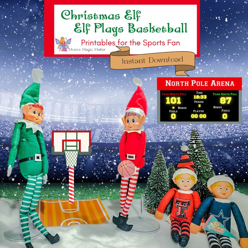 Christmas Elf Basketball Printable Pack – Elf Plays Basketball With ...