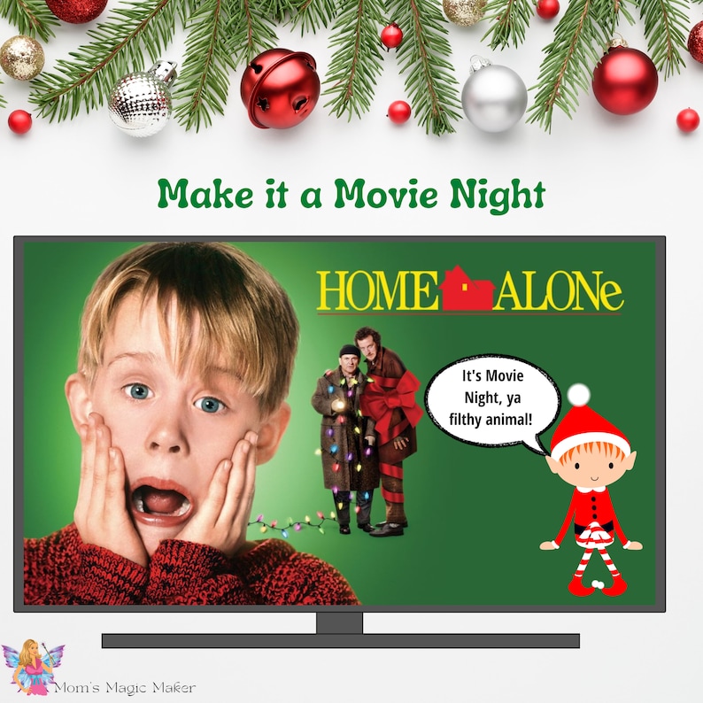 Elf's Movie Night - Home Alone * Printable * Instant Download - Etsy