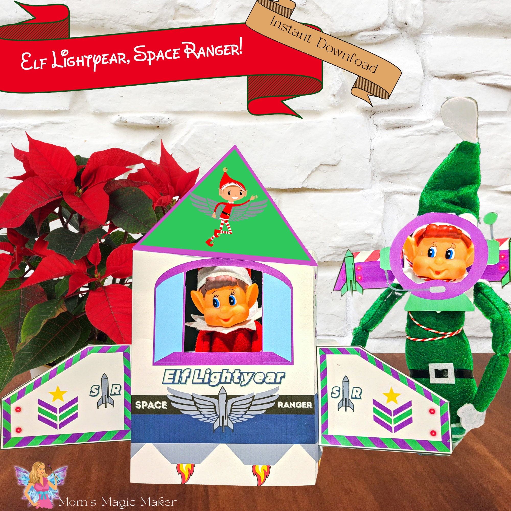 Elf Lightyear Space Ranger Printable Props – Rocket Ship, Wings, and ...