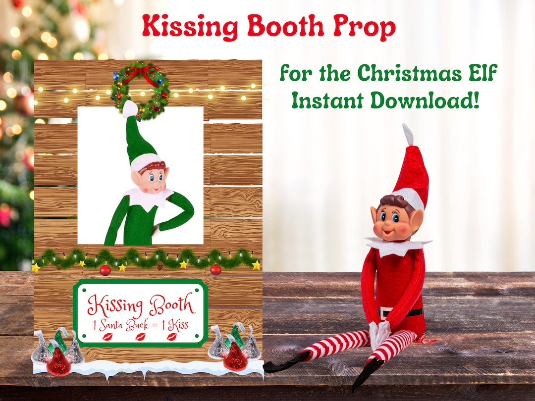 Printable Kissing Booth for Christmas Elves * Instant Download - Etsy