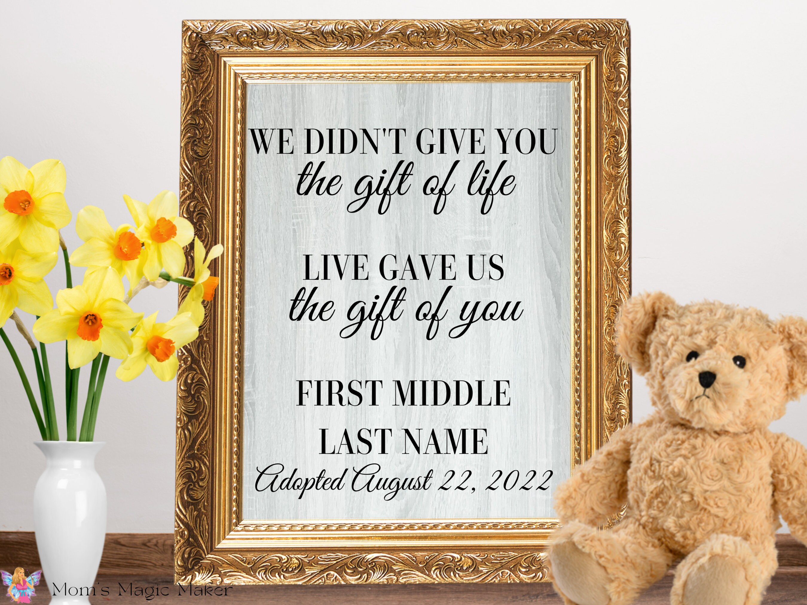 Personalized Adoption Announcement Signs Digital Download Adoption Day ...