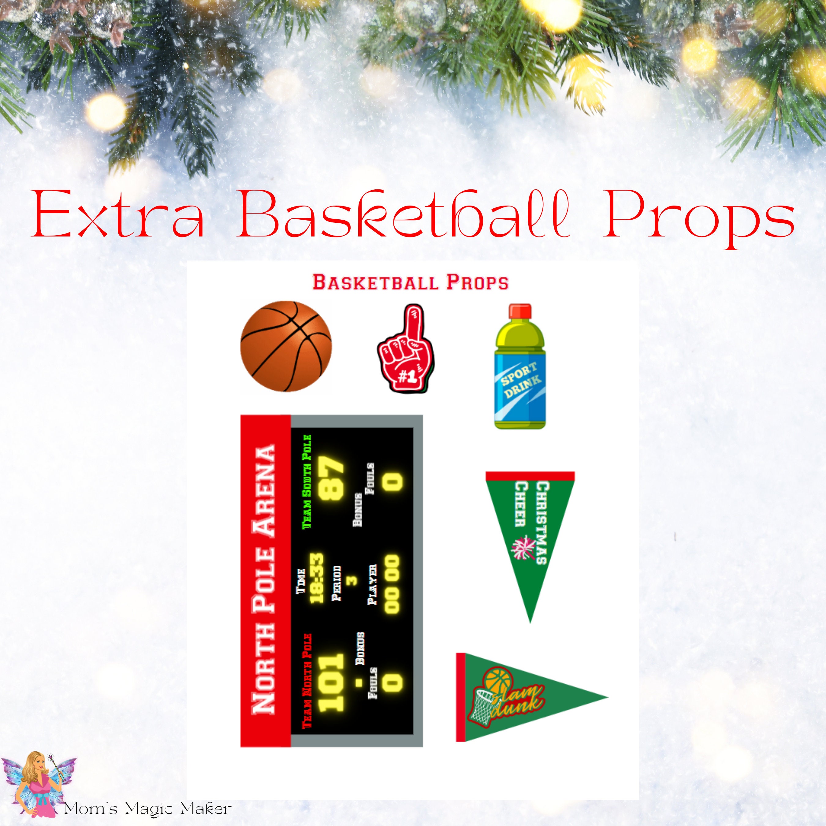 Christmas Elf Basketball Printable Pack – Elf Plays Basketball With ...
